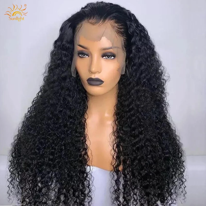 Brazilian Human Hair Wigs Curly Wave Pre Plucked For Black Women Lace ...